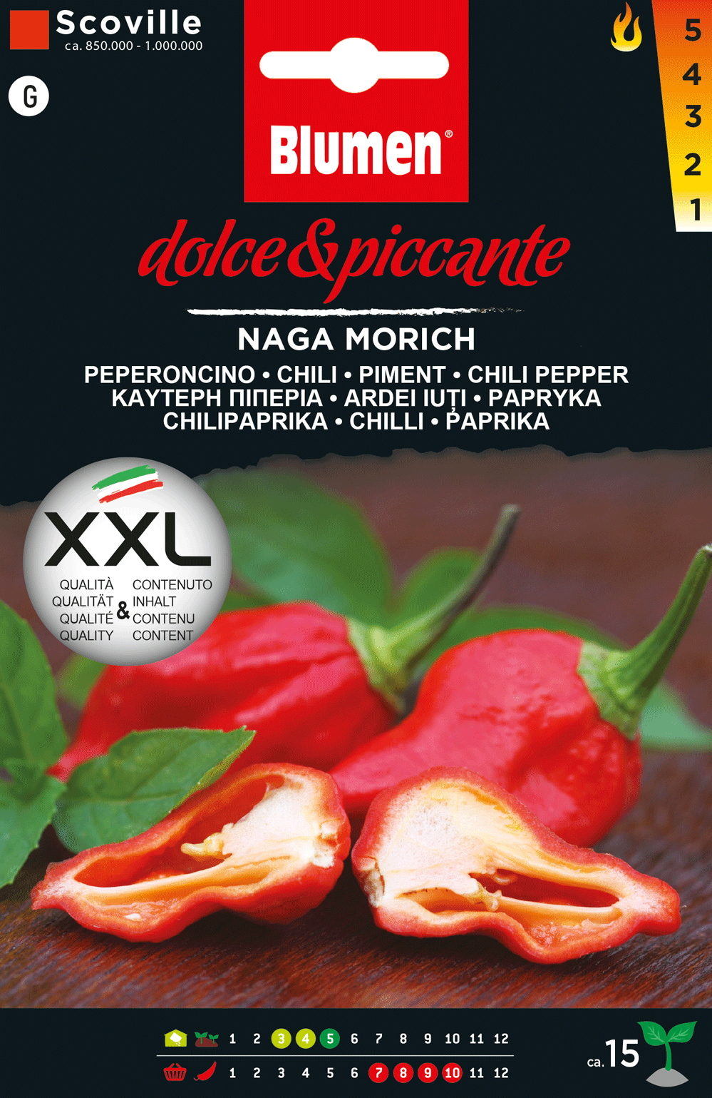 Peperoncino Naga Morich Blumen